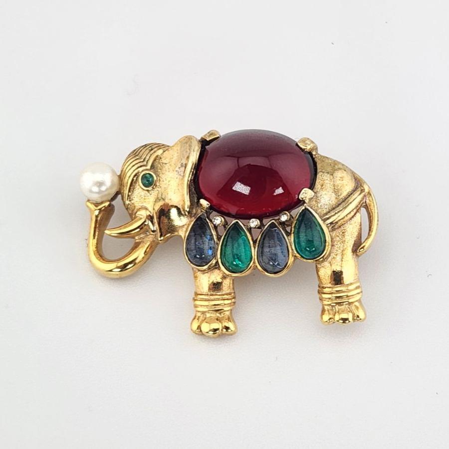Crown Trifari Alfred Philippe Elephant Brooch Jewels Of India Moghul ...